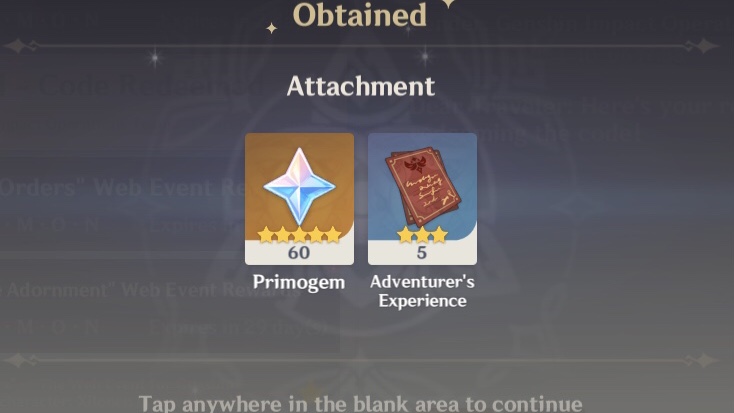 Another primogem code claim it before it expires (๑˃̵ᴗ˂̵) Genshin ...