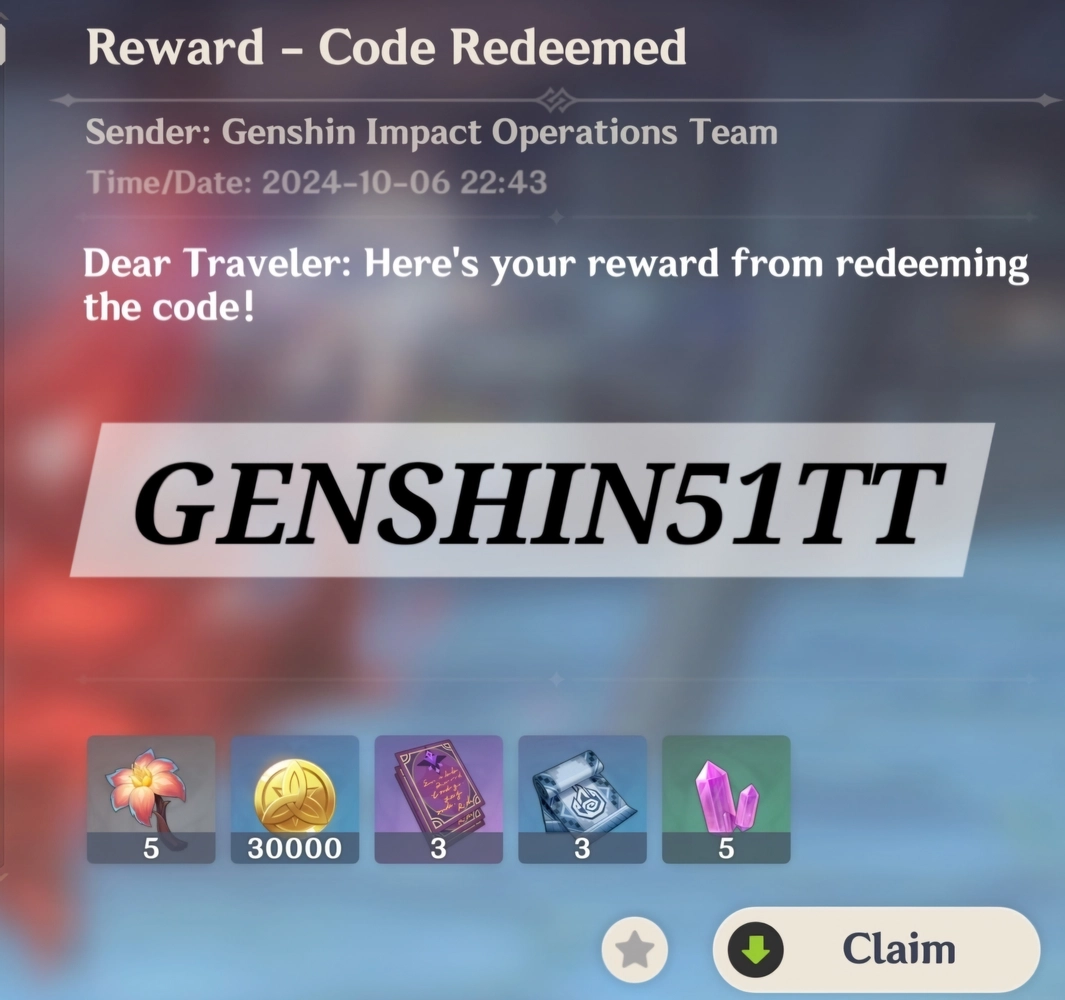 Genshin Impact Version 5.0 Active Codes (💠Primogems💠, 🪙Mora🪙, 📕 ...