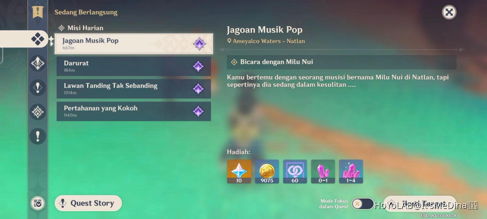 (Hidden Achievement | Daily Series Milu Nui) tetap semangat Mas Milu Genshin Impact | HoYoLAB