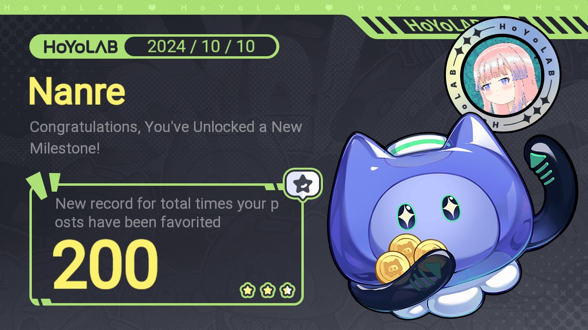 Yay! 200! | HoYoLAB