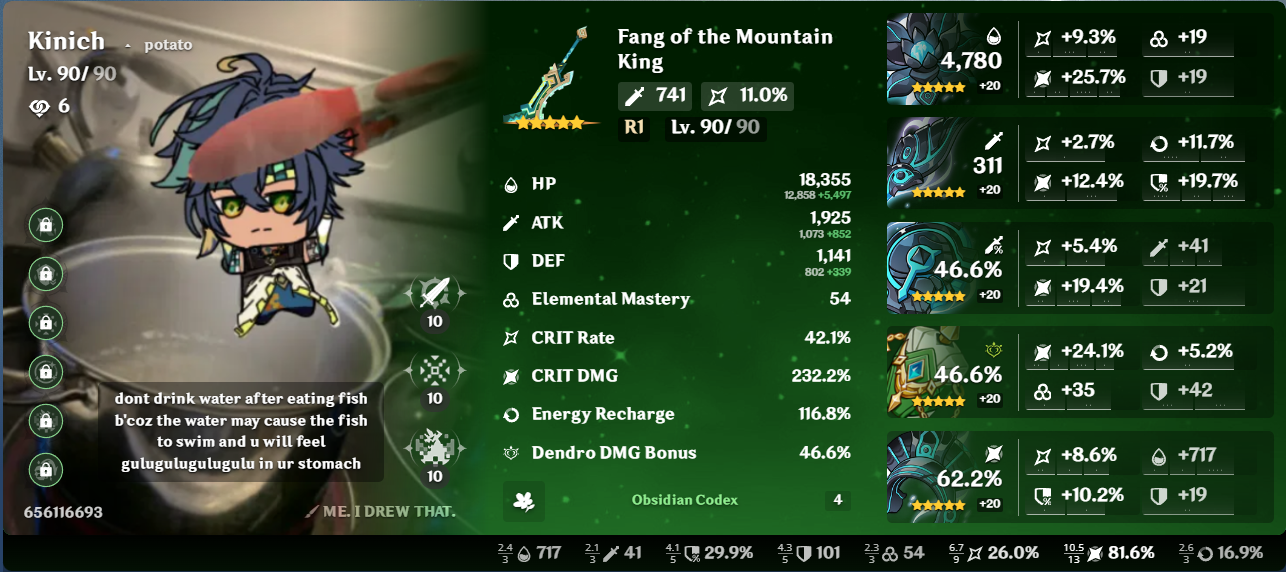 rate my kinich build 🔥🔥🔥🔥 Genshin Impact | HoYoLAB