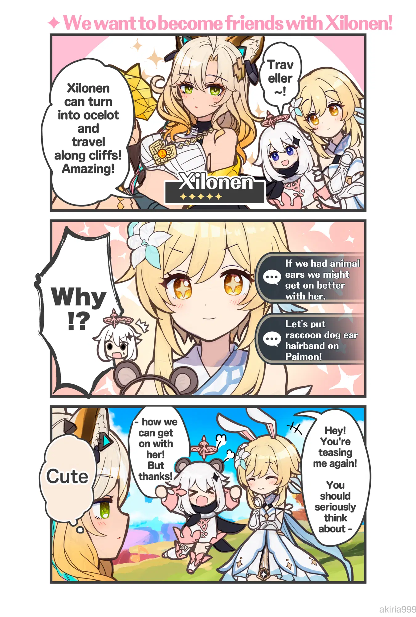 【COMIC】「We want to be friends with Xilonen! 」( WIP in comment)【GICHIBI ...