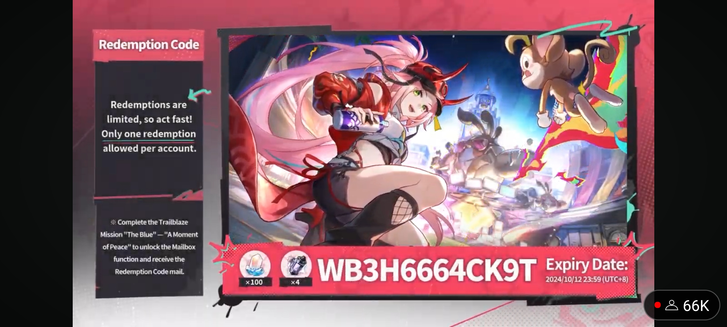 Honkai Codes from the Livestream. Honkai: Star Rail | HoYoLAB