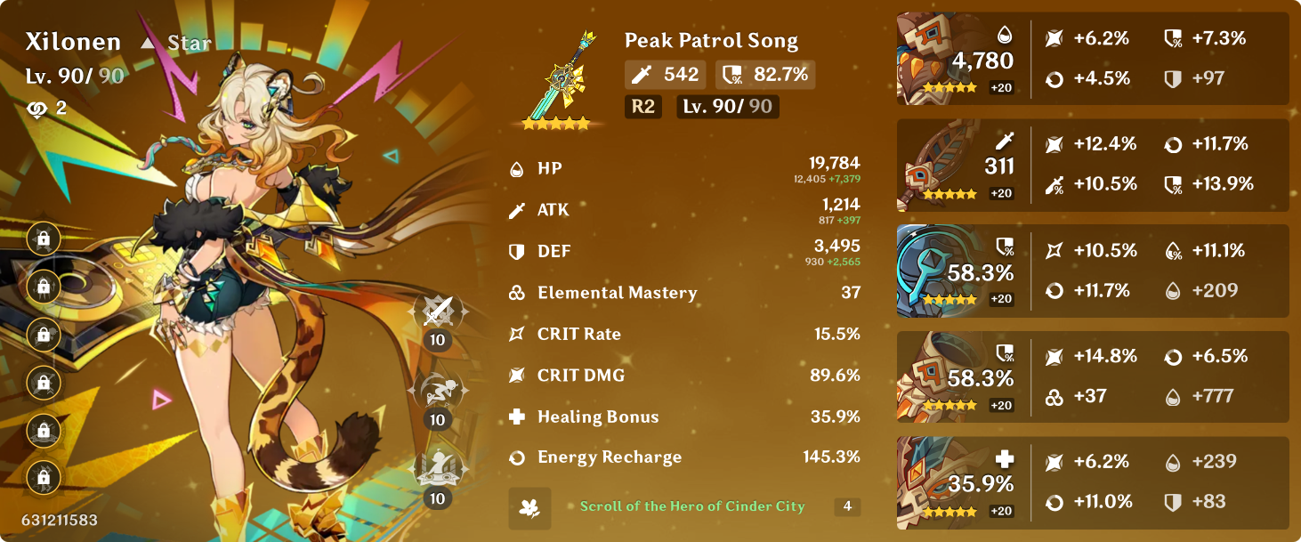 Xilonen Support Build Genshin Impact | HoYoLAB