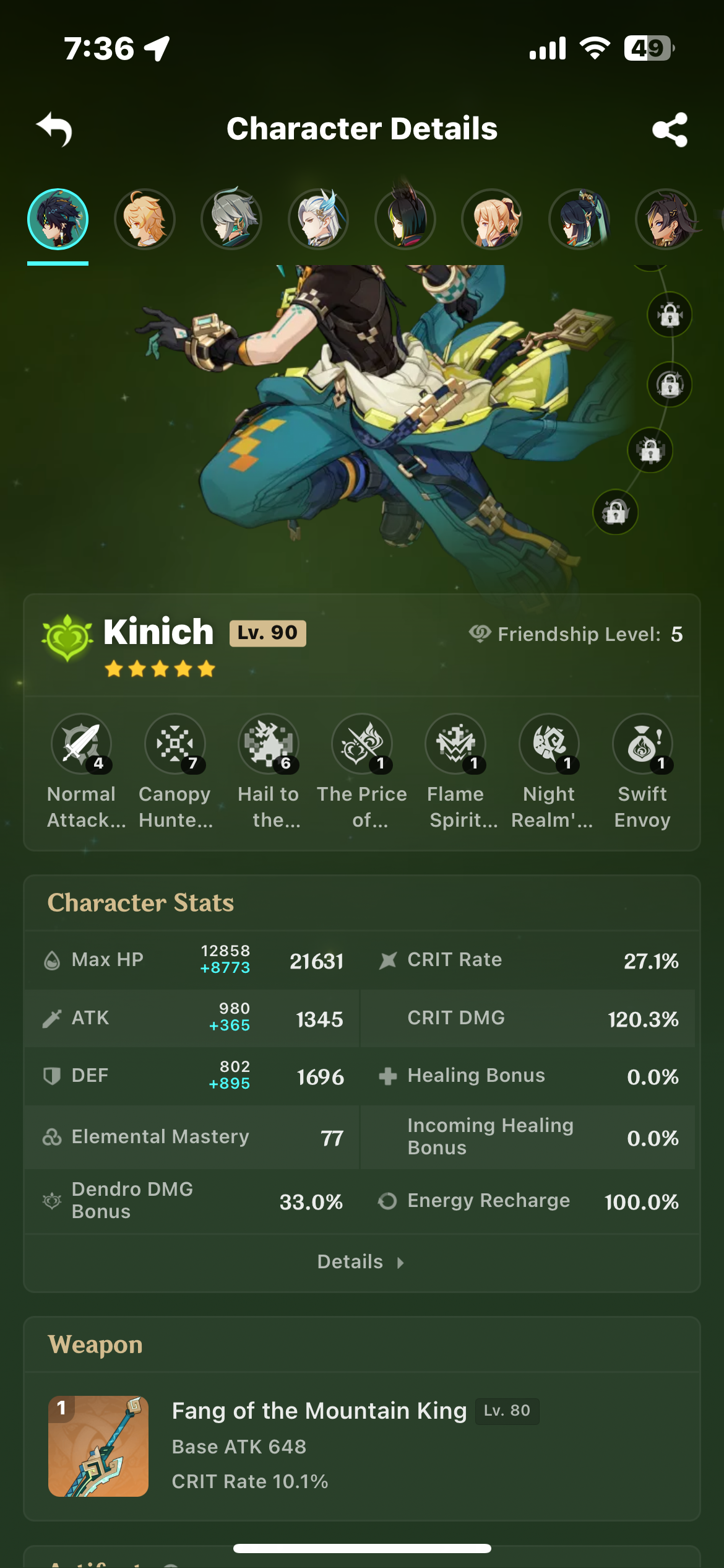Kinich build? Someone help please(please be nice I don’t know how to ...