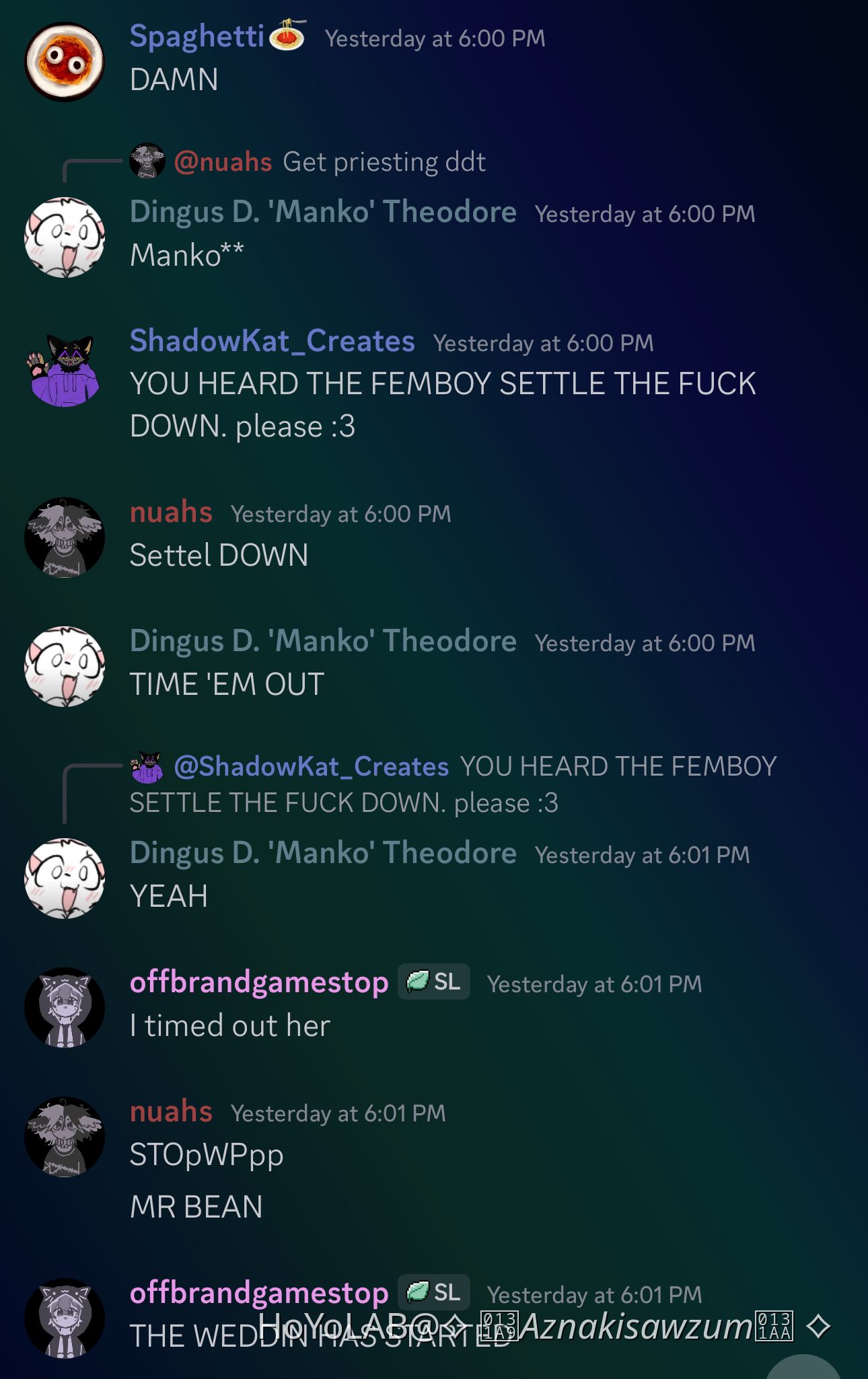 Freaky discord wedding | HoYoLAB