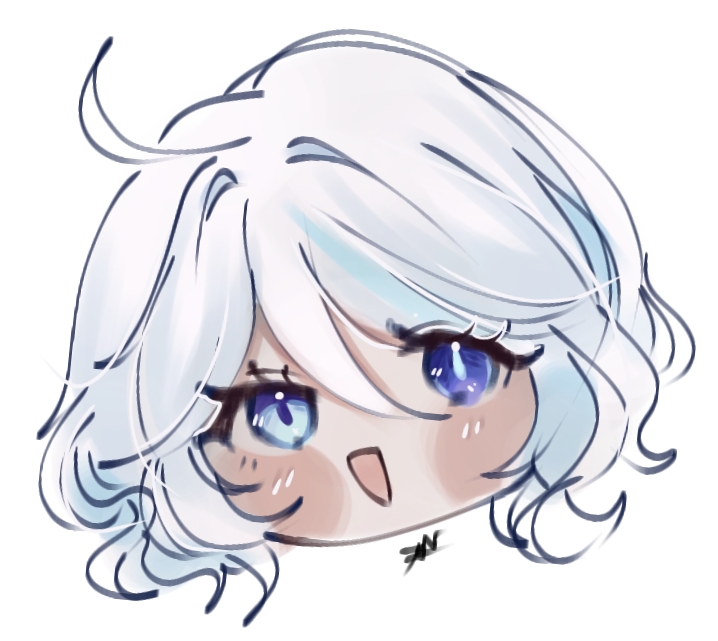 BDAY CHIBI fan art for Furina 🩵💙🎉 Genshin Impact | HoYoLAB