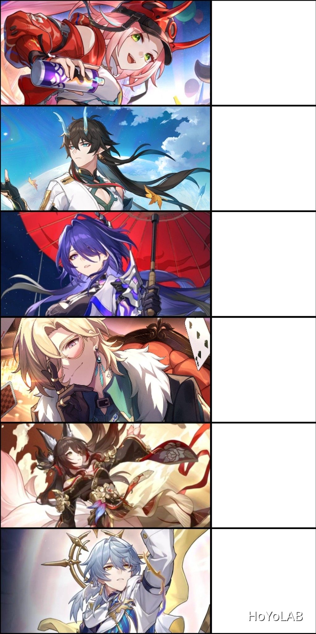 Pulling plans template Rappa + Fugue + Sunday Honkai: Star Rail | HoYoLAB