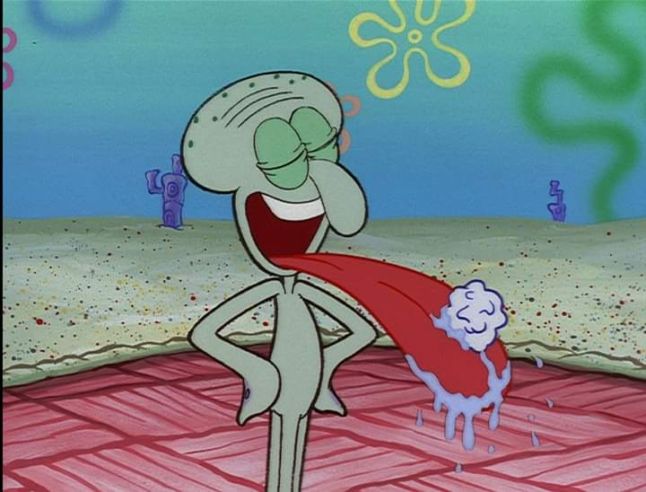 Squidward can't make origami use mouth | HoYoLAB