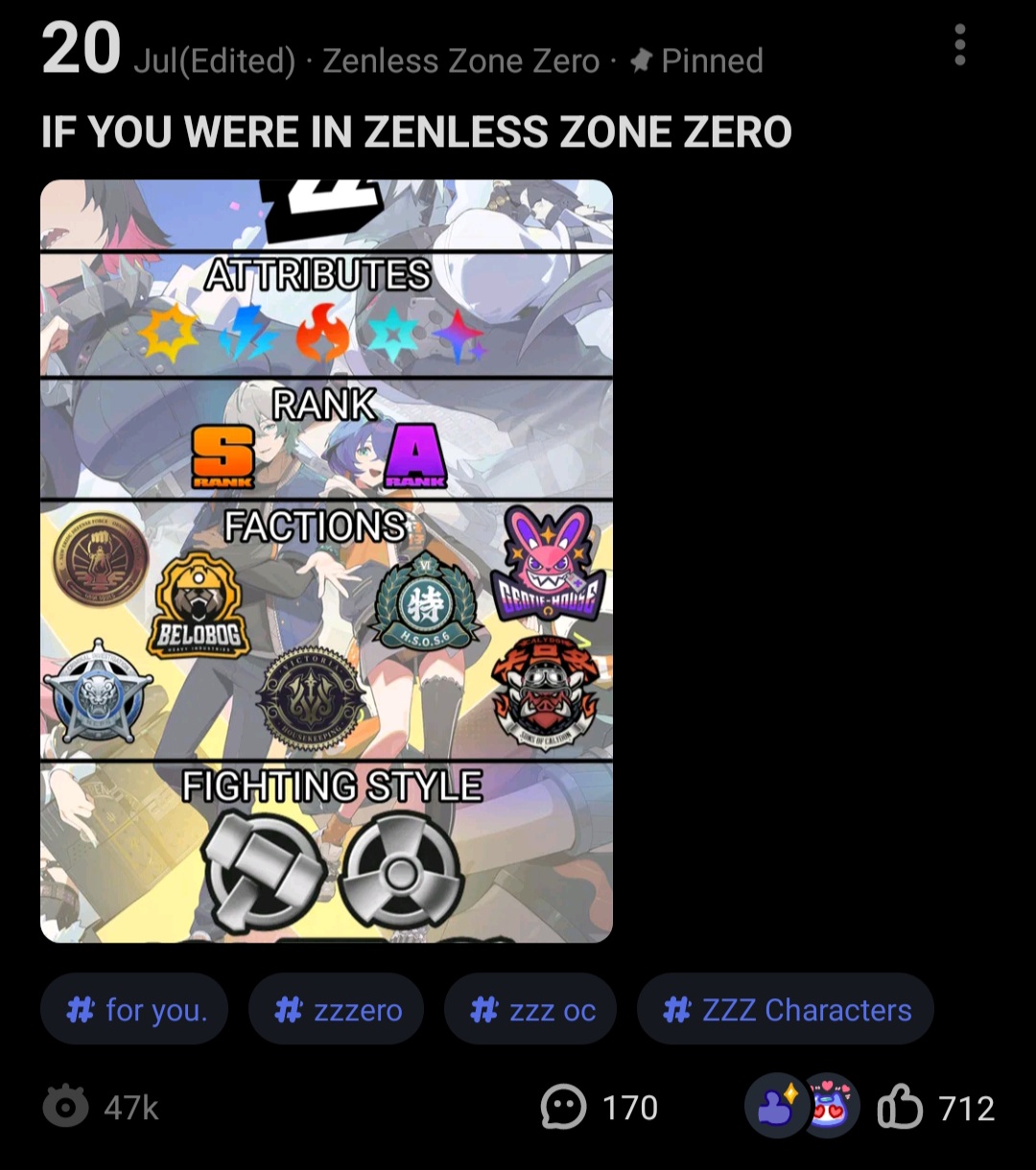 wow this post is doing numbers Zenless Zone Zero | HoYoLAB