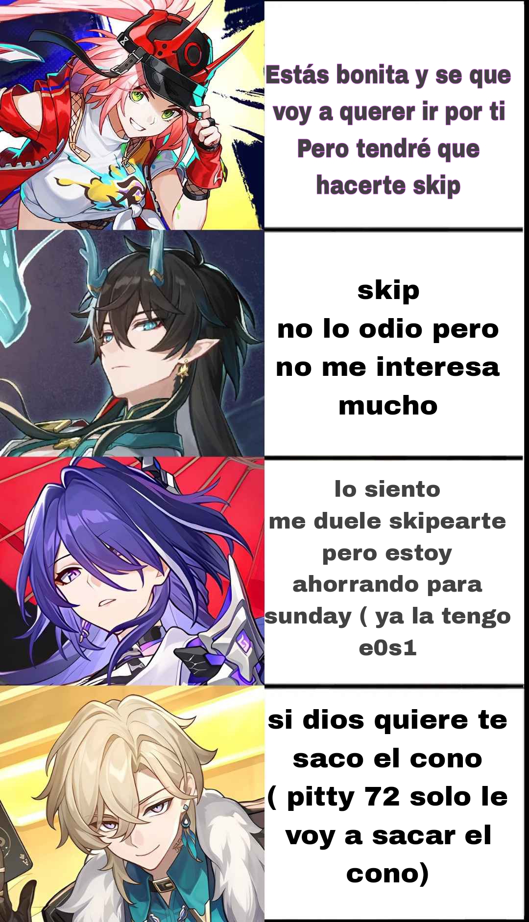mi situación en las siguientes 2 versiones Honkai: Star Rail | HoYoLAB