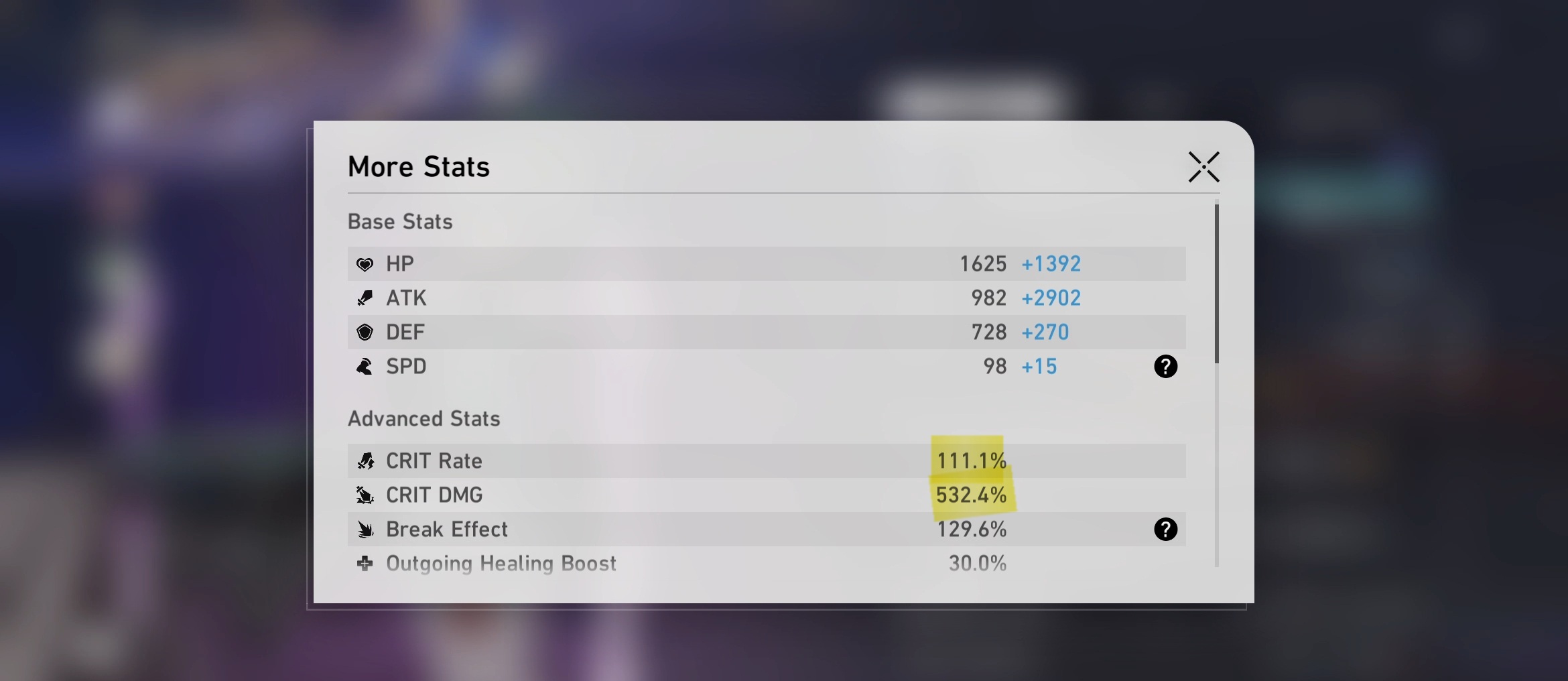 The most BEAUTIFUL CRIT STATS I WILL EVER SEE (so far) pure ONEs Crit ...