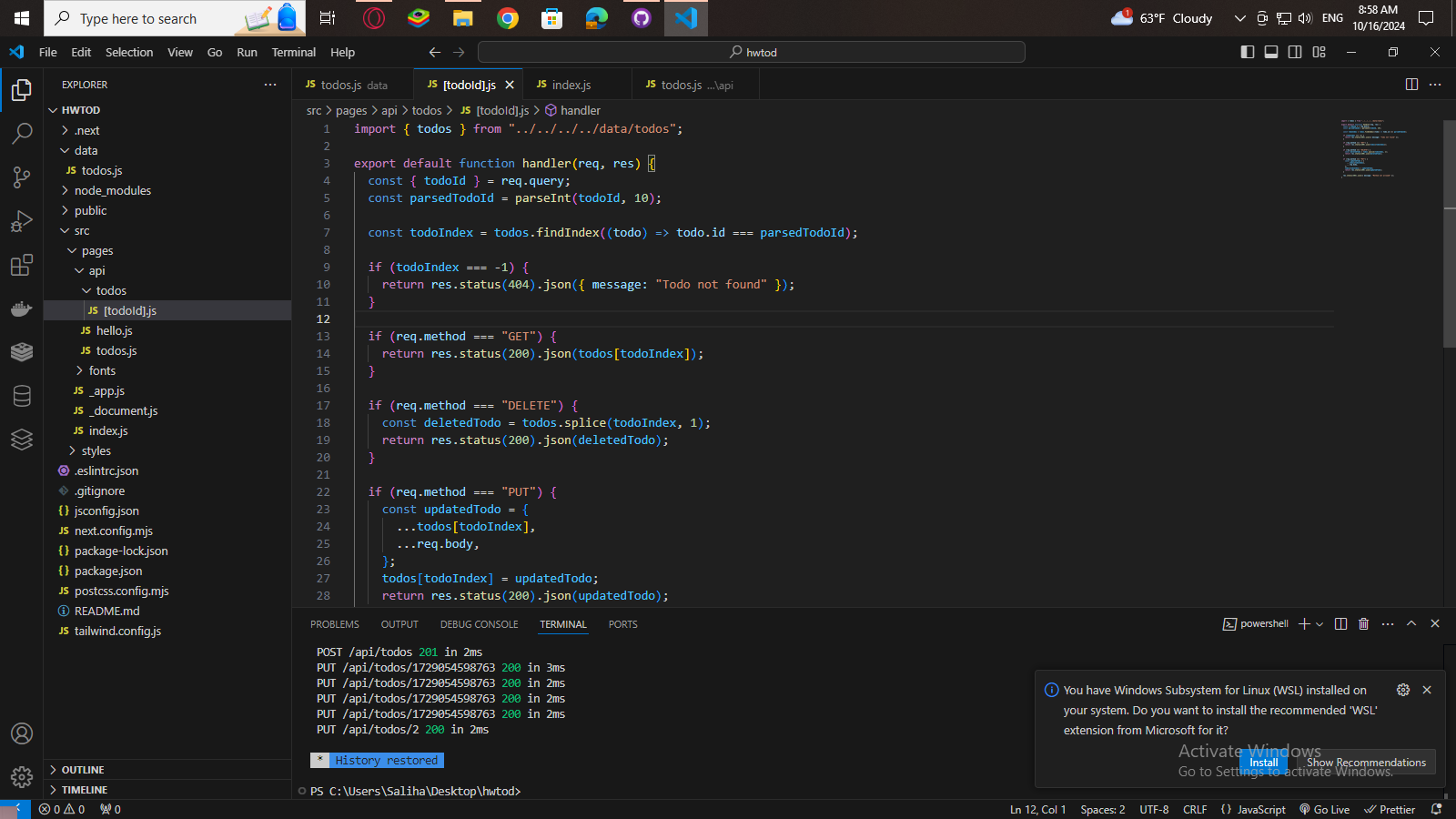 HW TodoList NextJs | github link in desc! | HoYoLAB