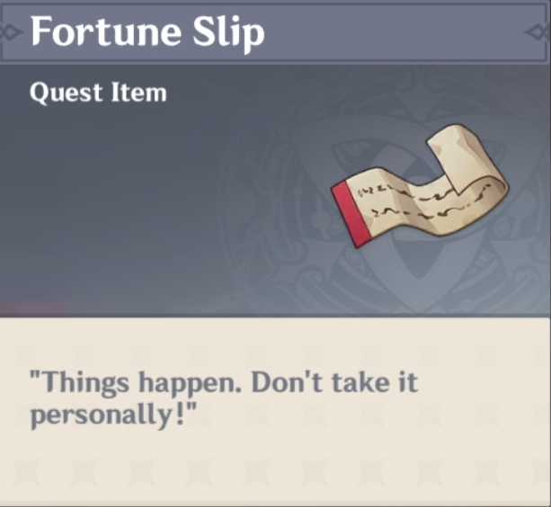 day 2 : fortune slip Genshin Impact | HoYoLAB