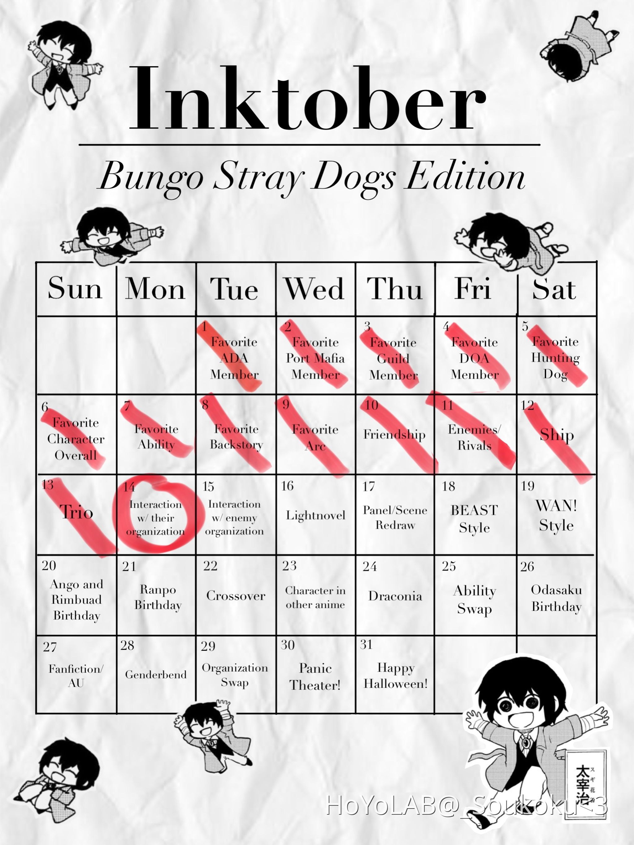 BSD Inktober Day 14 | HoYoLAB