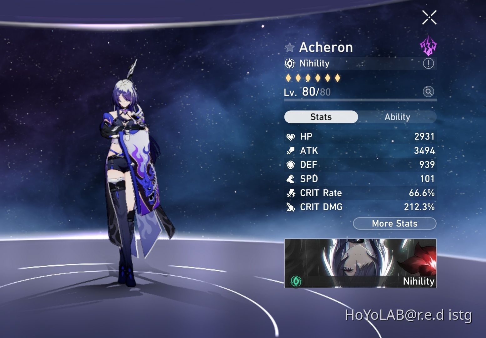 Acheron's build 🔥 Honkai: Star Rail | HoYoLAB