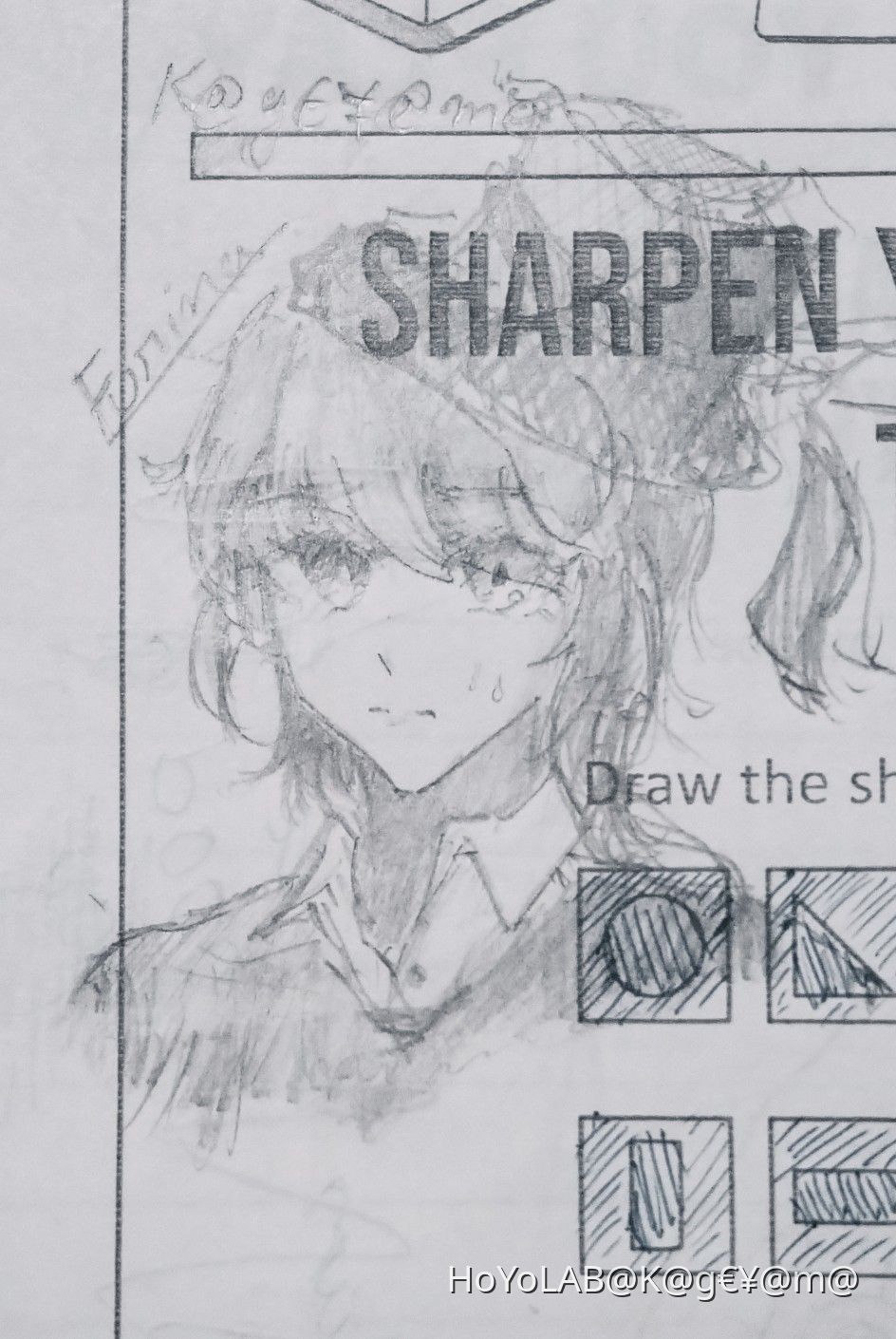 Furina random sketch behind notebook Genshin Impact | HoYoLAB