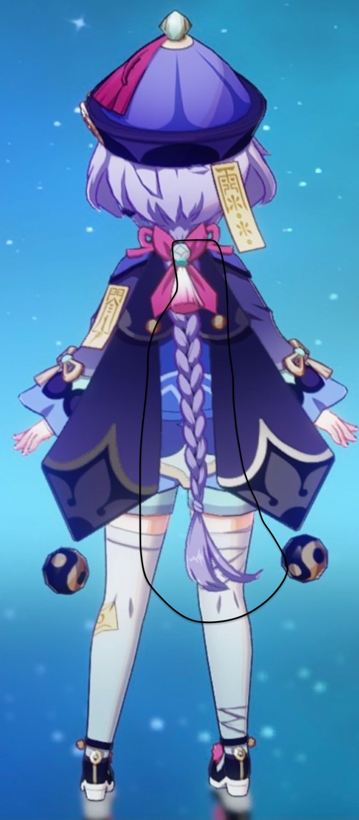Qiqi's hair in game vs in banner... How's this true chat? Genshin ...