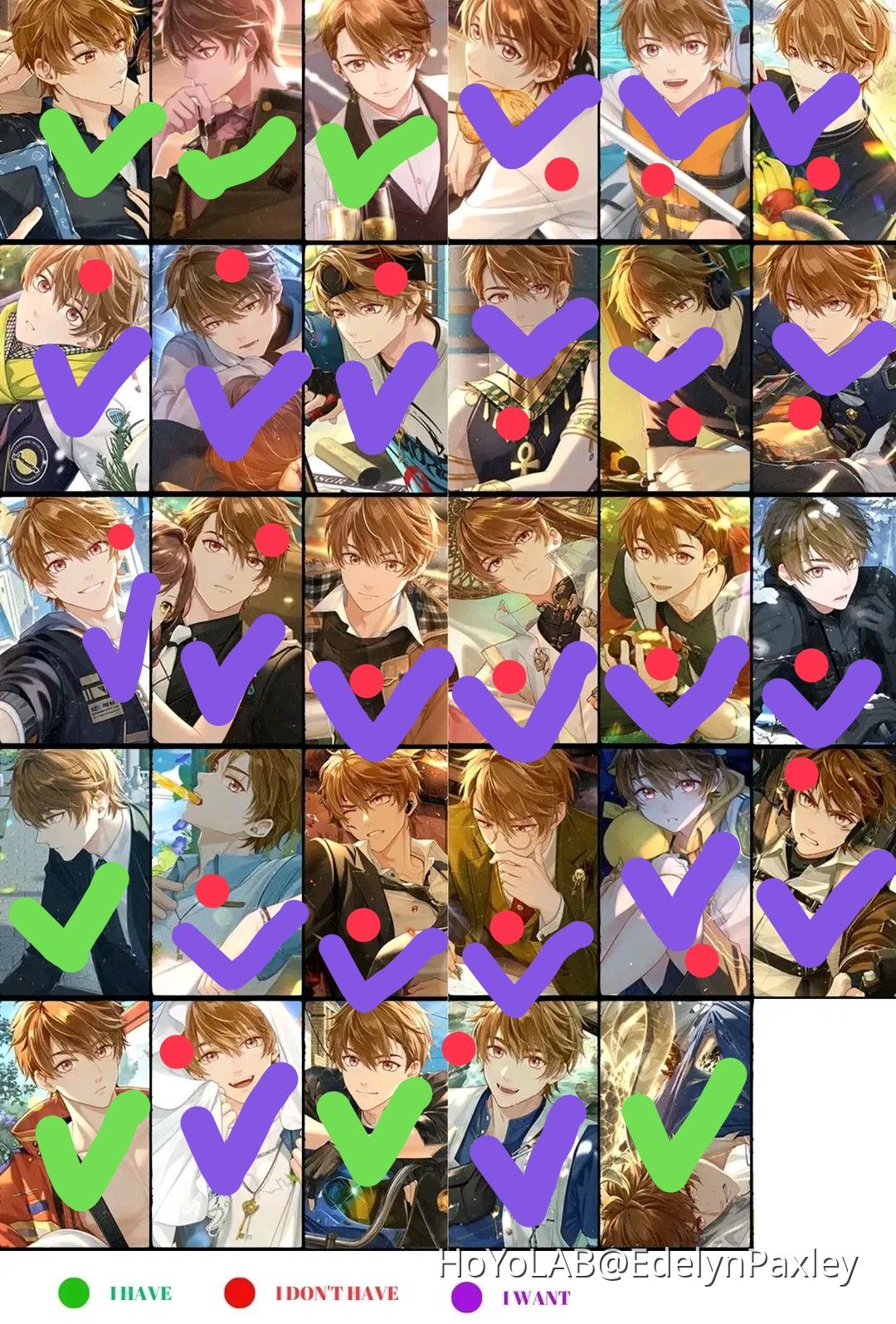Progress update on Luke's Cards Tears of Themis | HoYoLAB