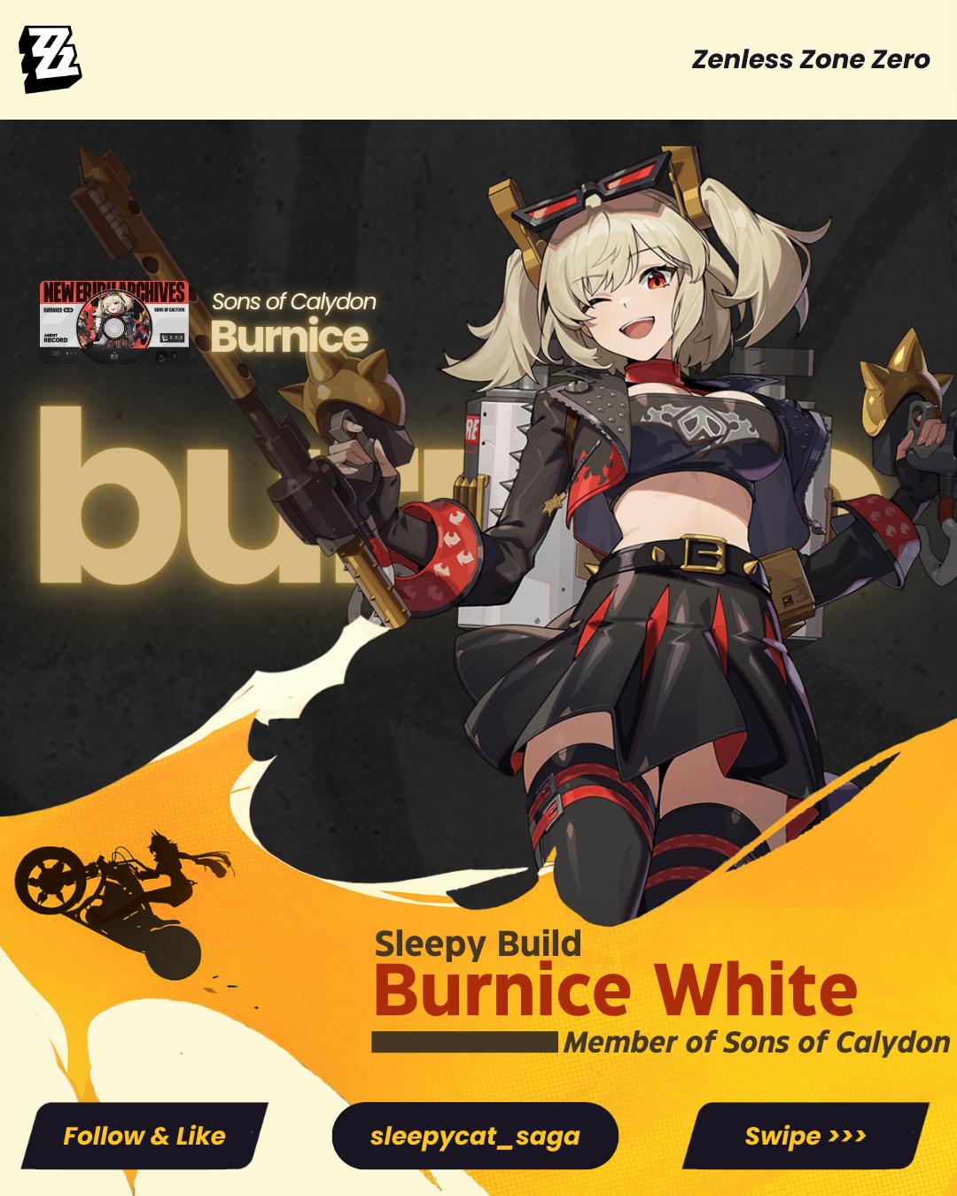 Sleepy Build: Burnice!!! Zenless Zone Zero | HoYoLAB