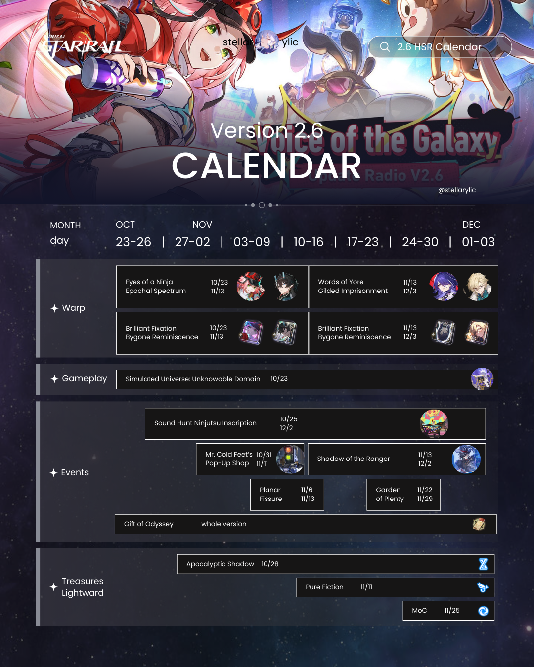 2.6 event calendar Honkai: Star Rail | HoYoLAB