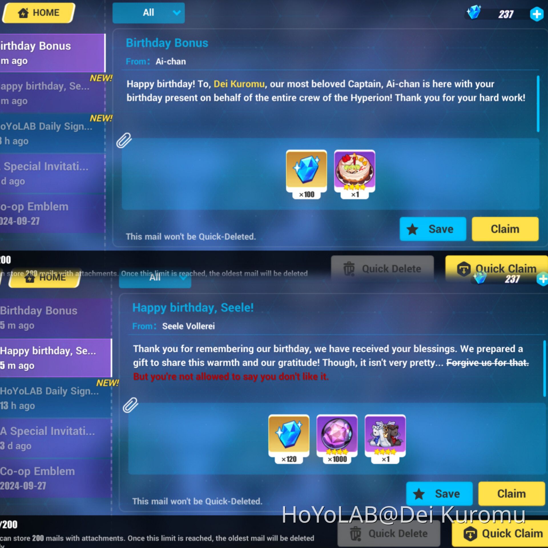 Gifts from Hoyoverse for my birthday (+ the birthday of the earthling ...