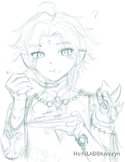 xiao sketch! (feat. my xiao nui) Genshin Impact | HoYoLAB