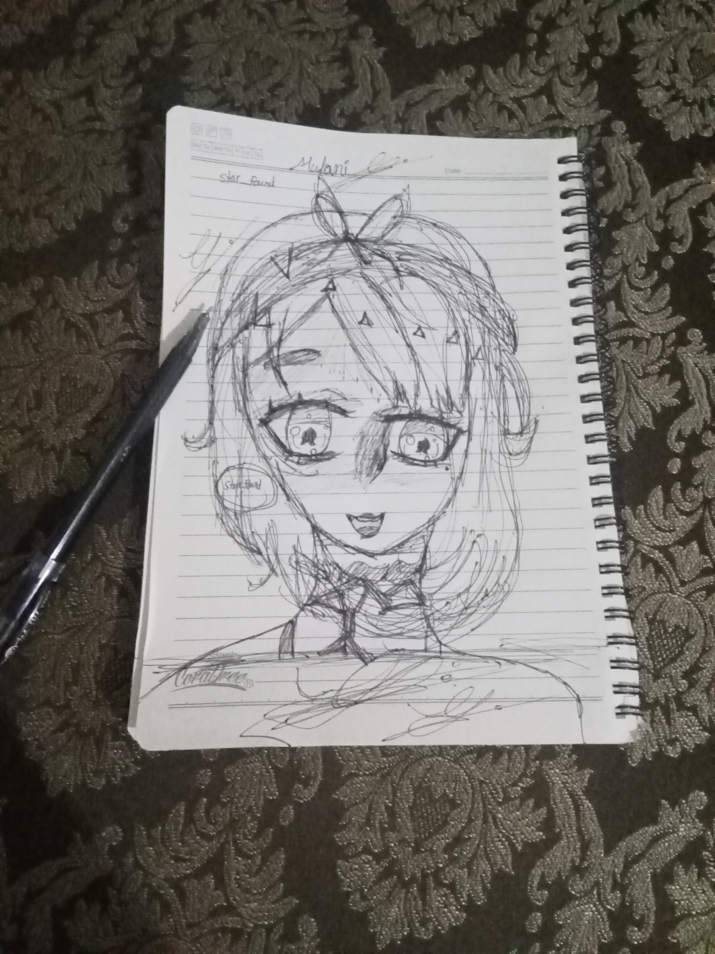 Milani messy, Pen only Fan Art for @Kyukori, Which character next ...