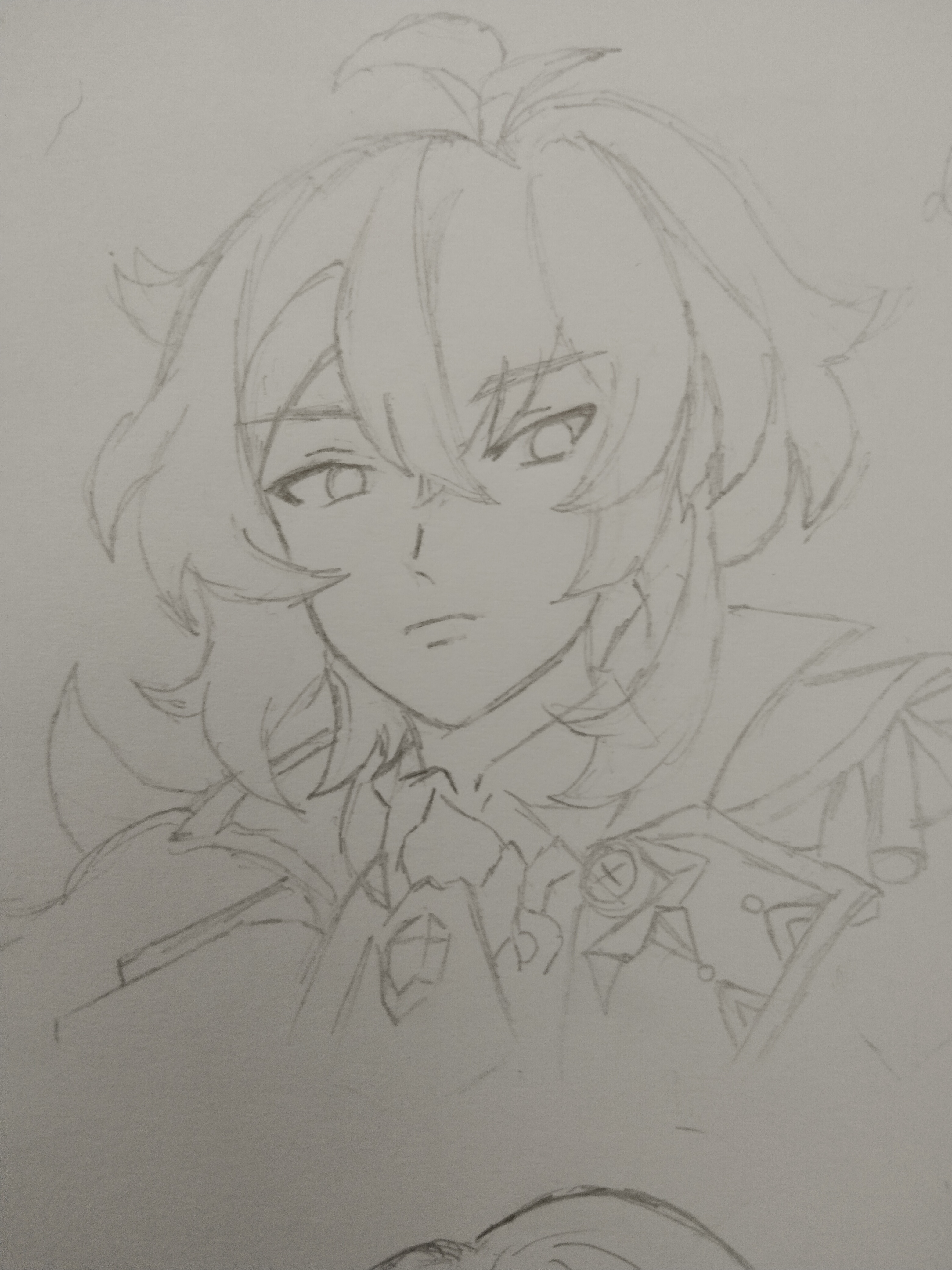 Diluc pencil drawing Genshin Impact | HoYoLAB