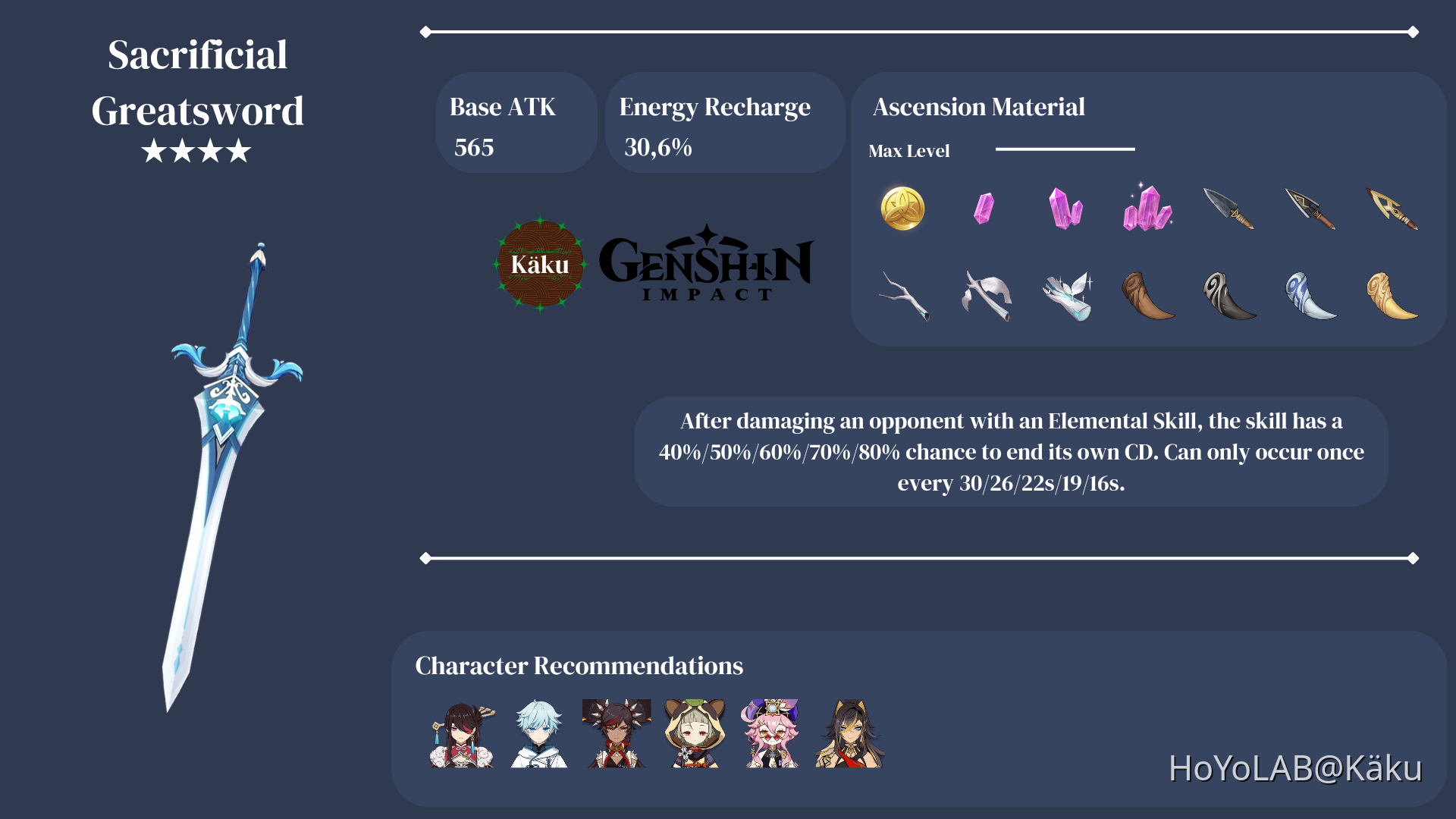 Sacrificial Greatsword - Weapon Guide Genshin Impact | HoYoLAB