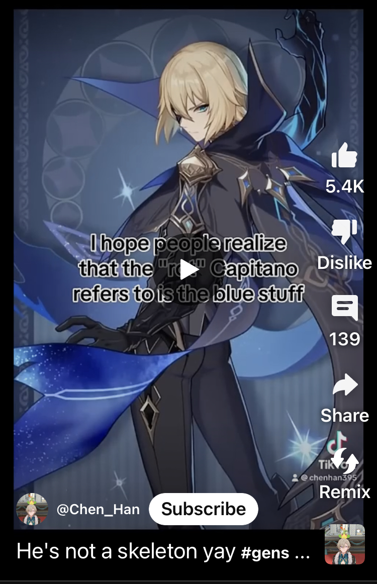 GUYS!! Capitano might not be a rotting corpse☺️ Genshin Impact | HoYoLAB