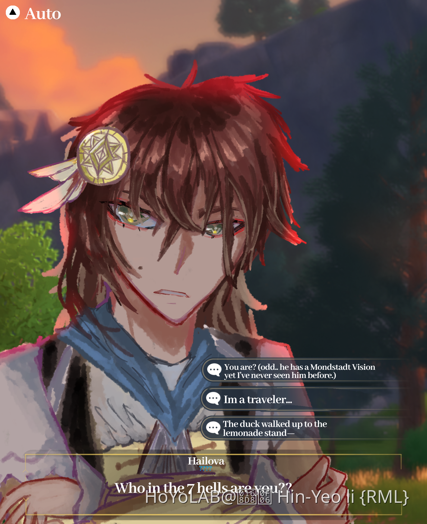 I finished the art remake finally, it reminded me of the genshin style ...
