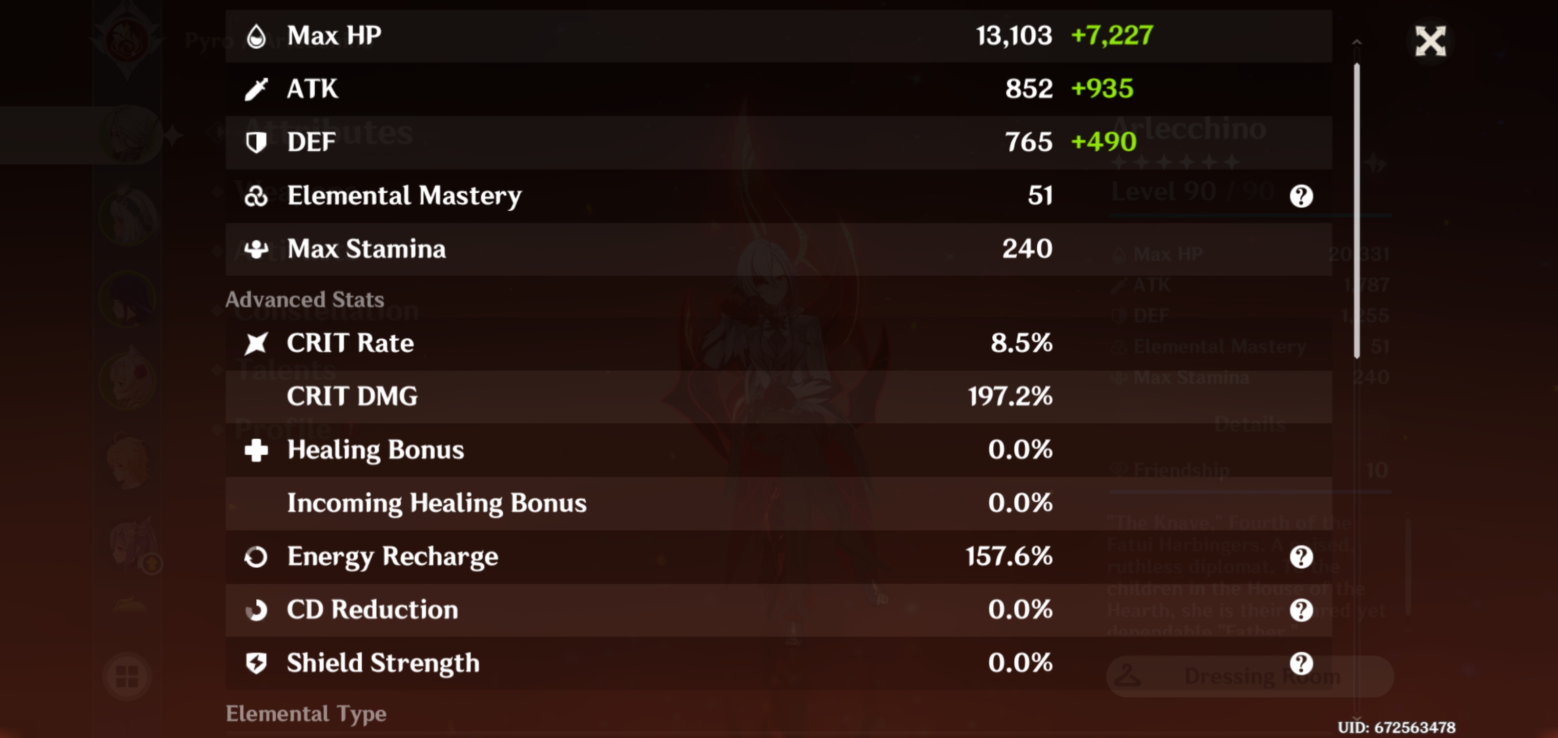 I need help...These are Arlecchino's stats Genshin Impact | HoYoLAB