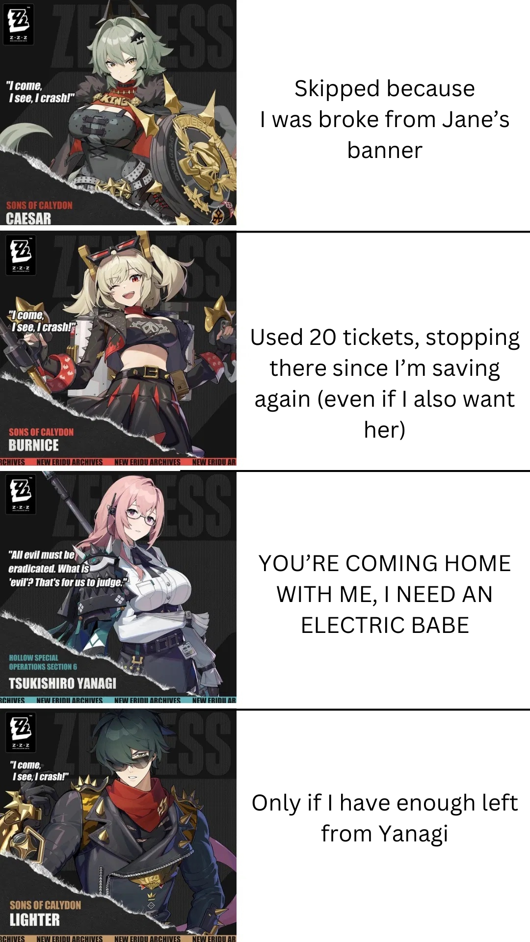 My ZZZ pull plans Zenless Zone Zero | HoYoLAB