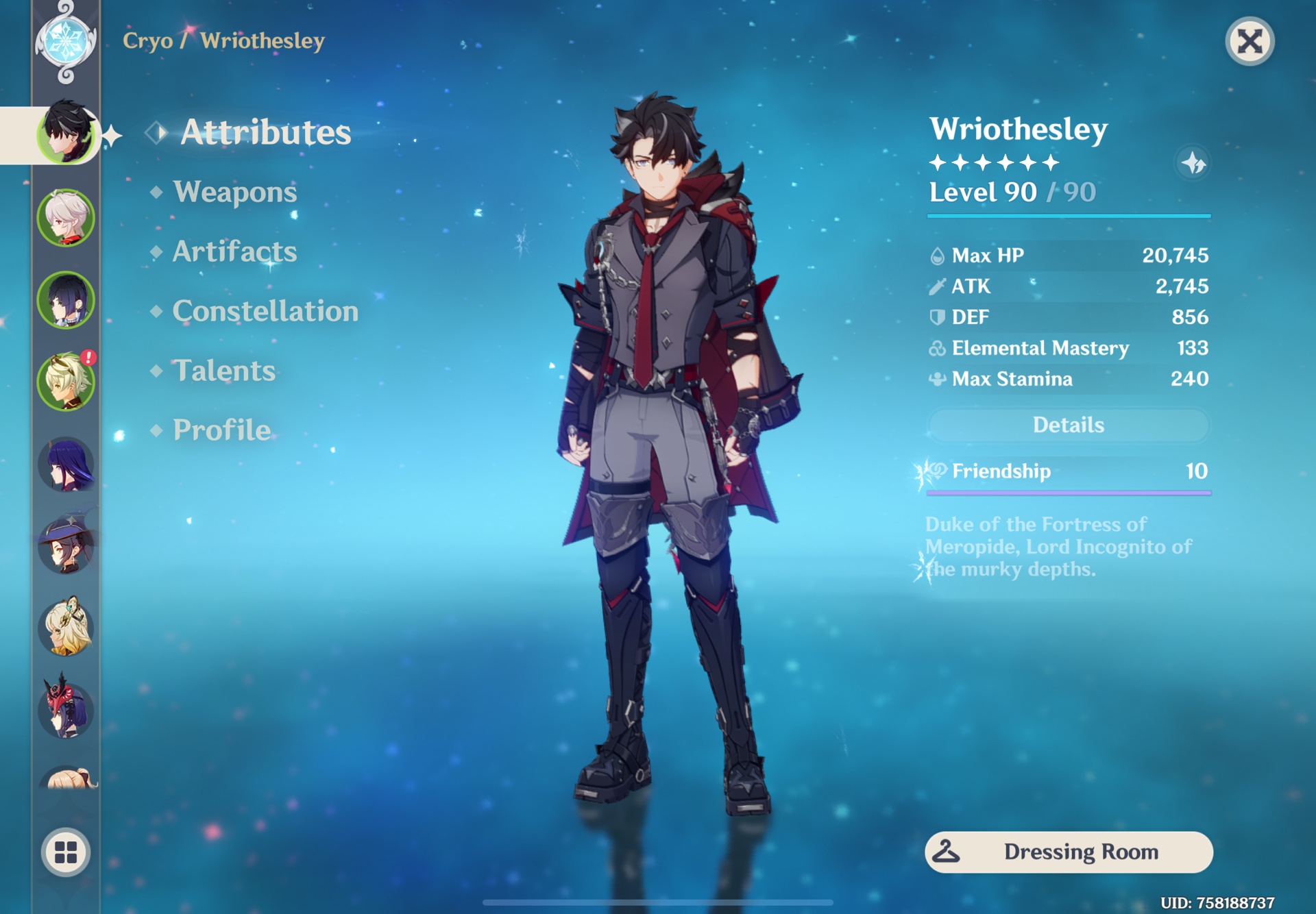 My Wriothesley Build Genshin Impact | HoYoLAB