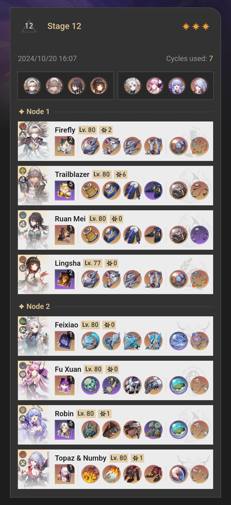 MoC12 Firefly+Linsha Carry Honkai: Star Rail | HoYoLAB