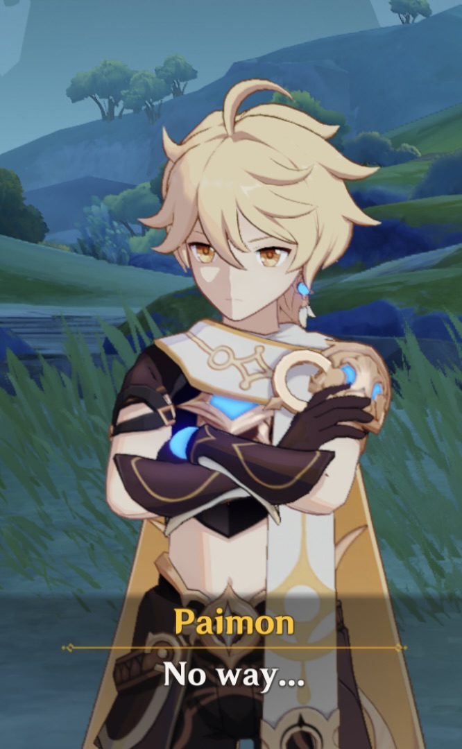 Aether's two moods while dealing with the male sumeru researcher ...