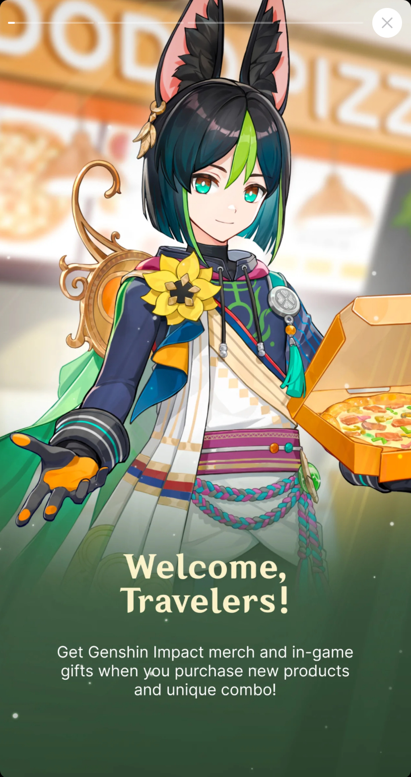 Genshin Impact x Dodo Pizza UAE Collaboration Merch Genshin Impact | HoYoLAB