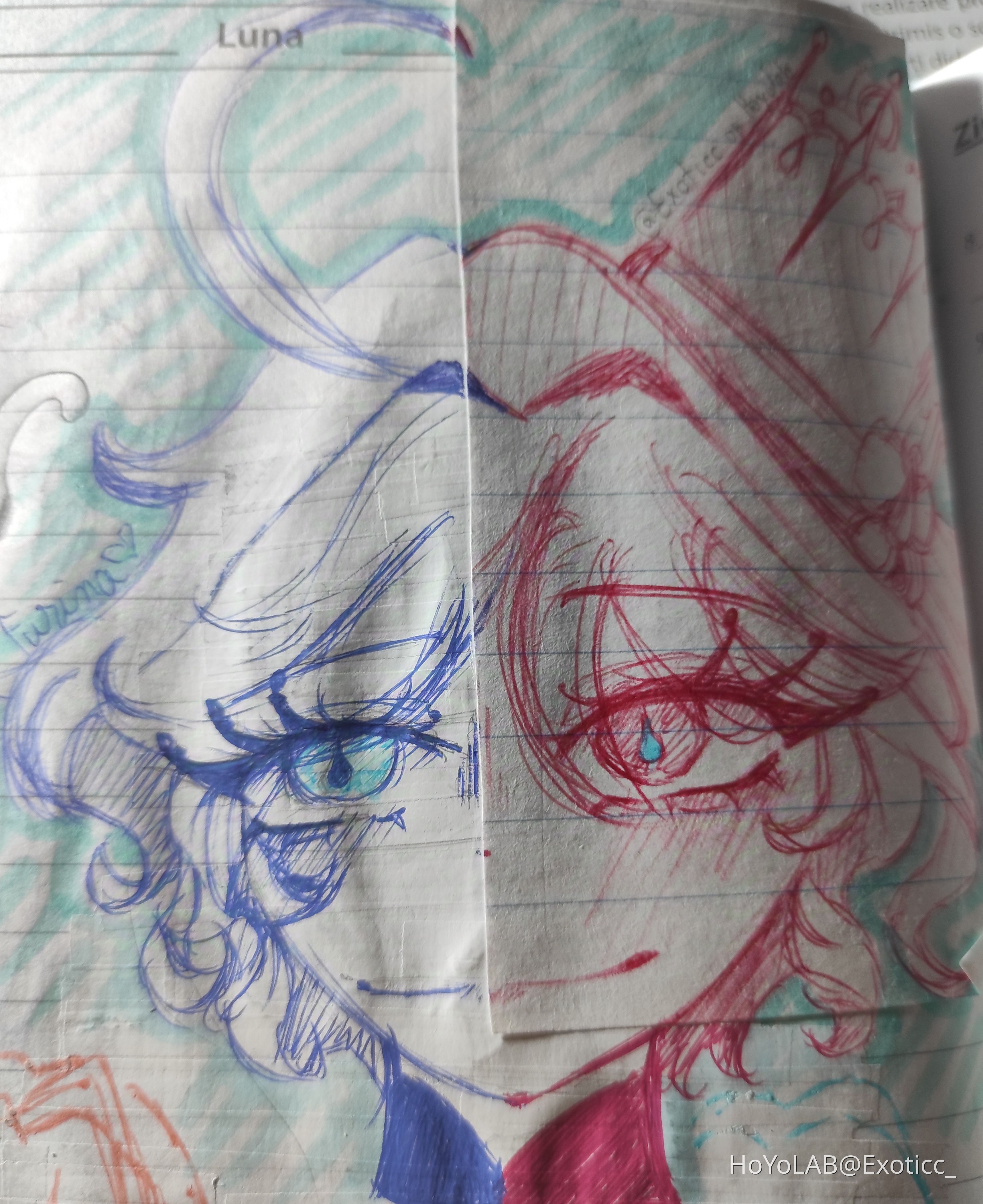 Furina drawing from my sketchbook:3 (+Rui being silly) Genshin Impact ...