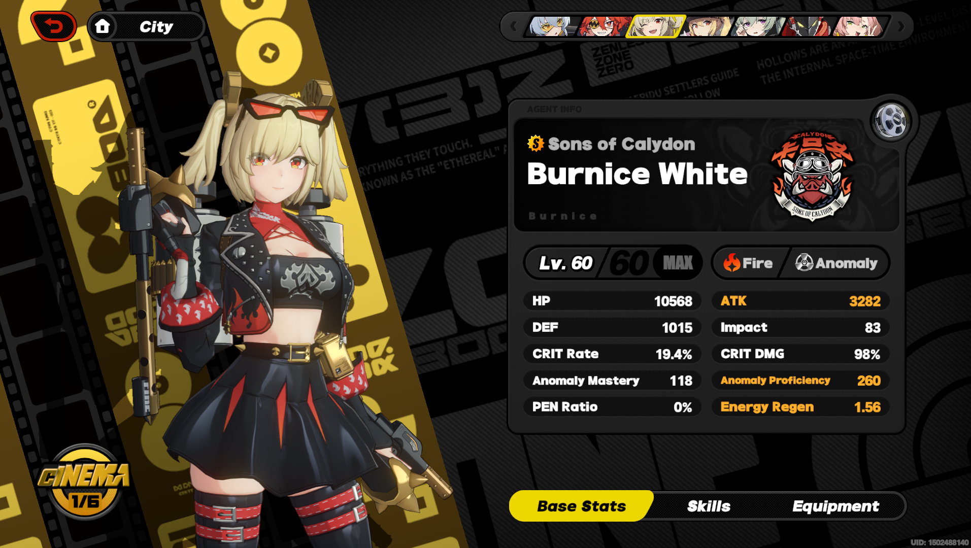 My finished Burnice build! (for now lol) Zenless Zone Zero | HoYoLAB