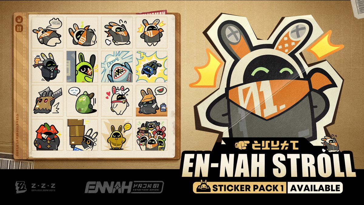 "En-Nah Stroll" Sticker Pack 1 Available Zenless Zone Zero | HoYoLAB