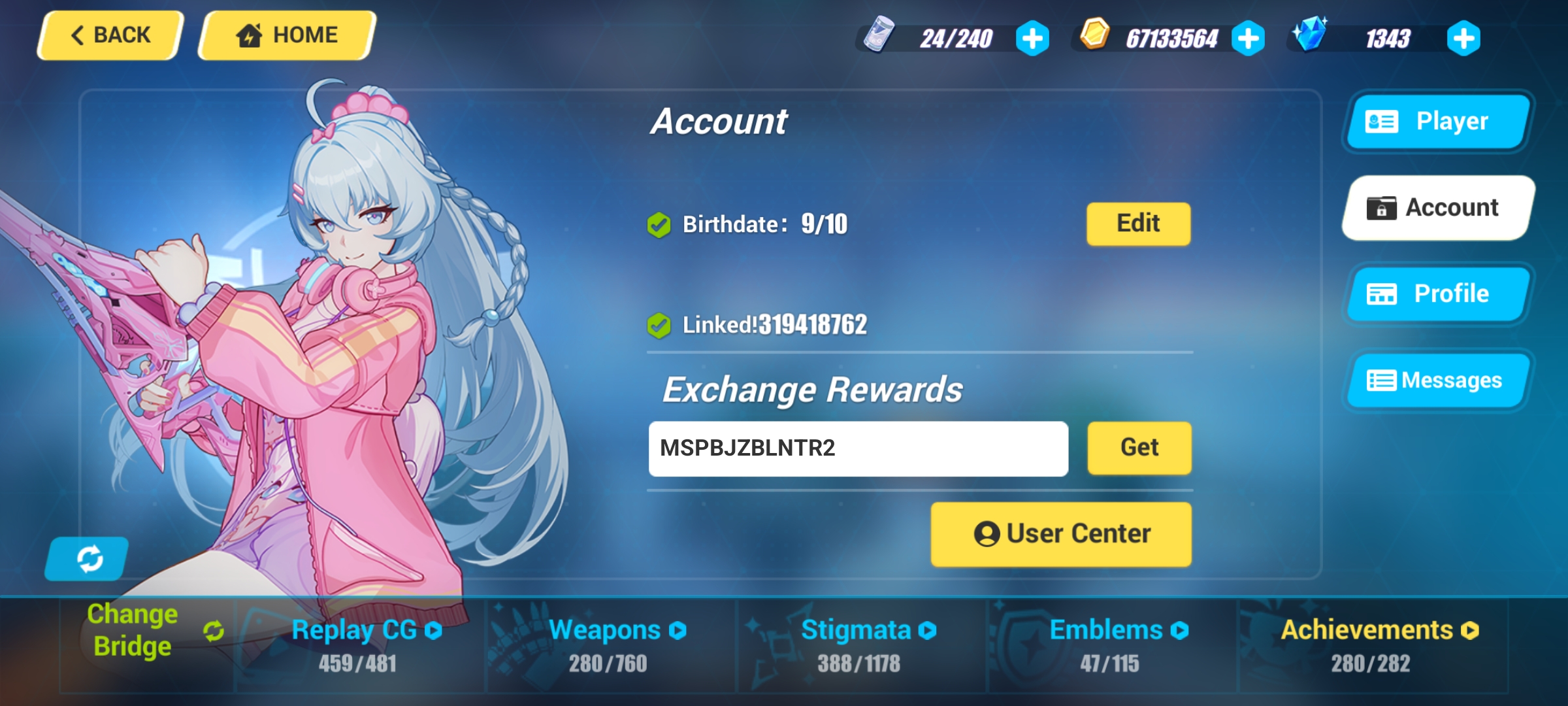 Two new codes (exchange rewards): MSPBJZBLNTR2 and VitaVSLeylah 💎💎💎 Honkai Impact 3rd | HoYoLAB