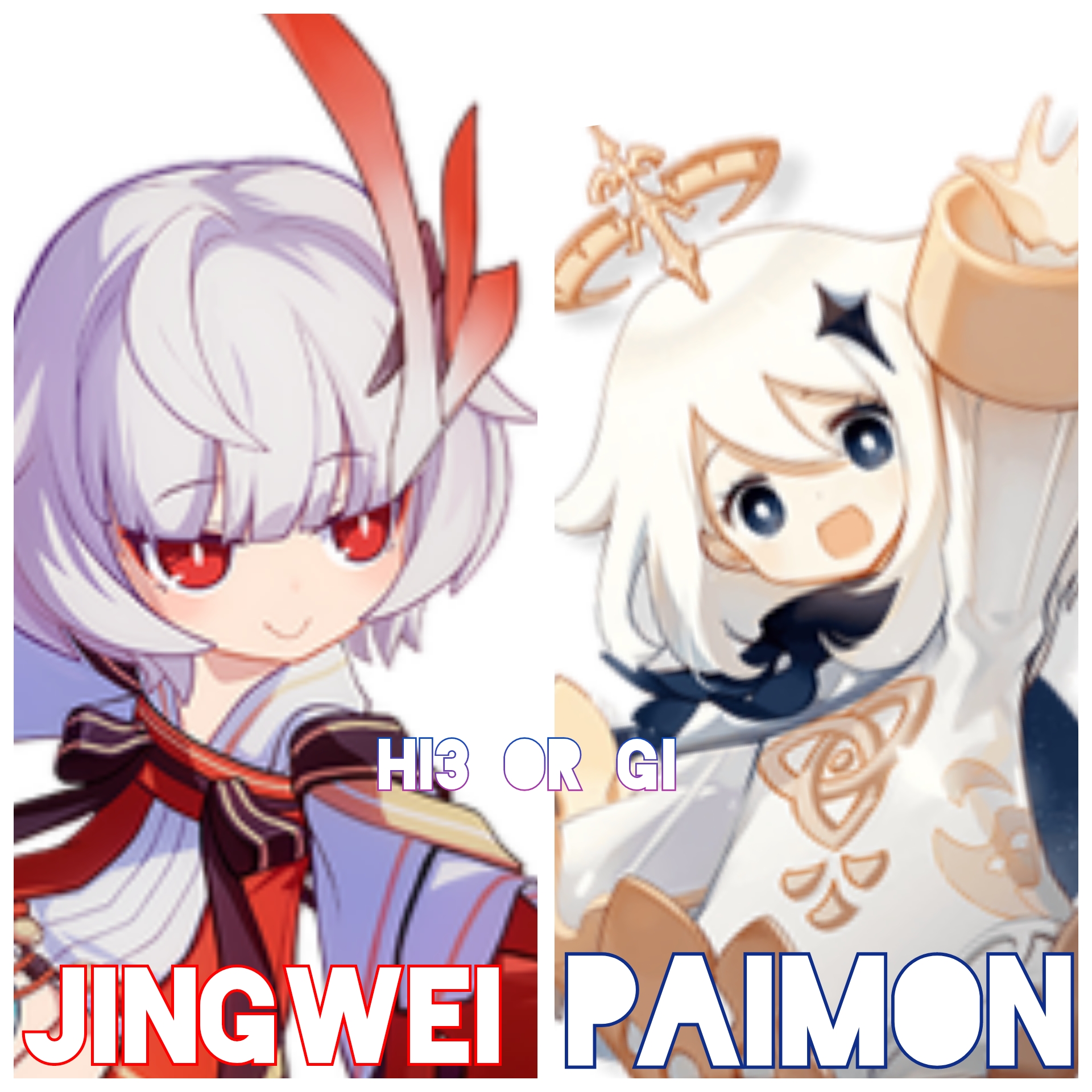 another choice added, hi3 elf Jingwei or paimon (sorry, it's just Google said it was her name ...