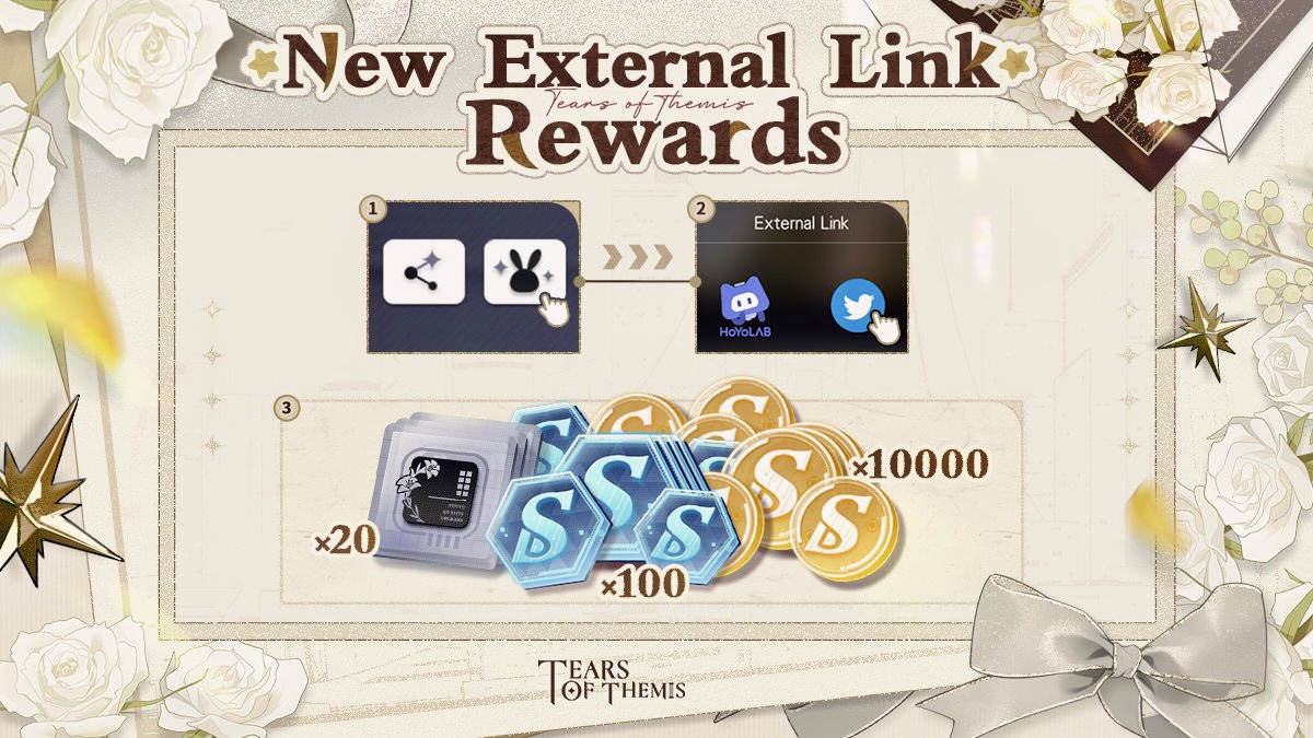 New External Link Rewards Redemption Code Tears of Themis | HoYoLAB