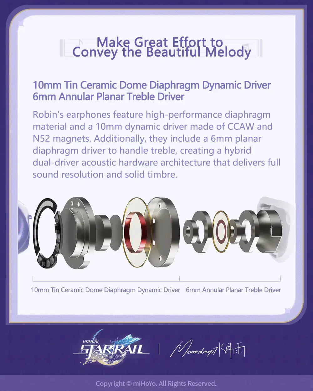 [NEW] Honkai: Star Rail x MOONDROP Robin-themed Wireless Earphones ...