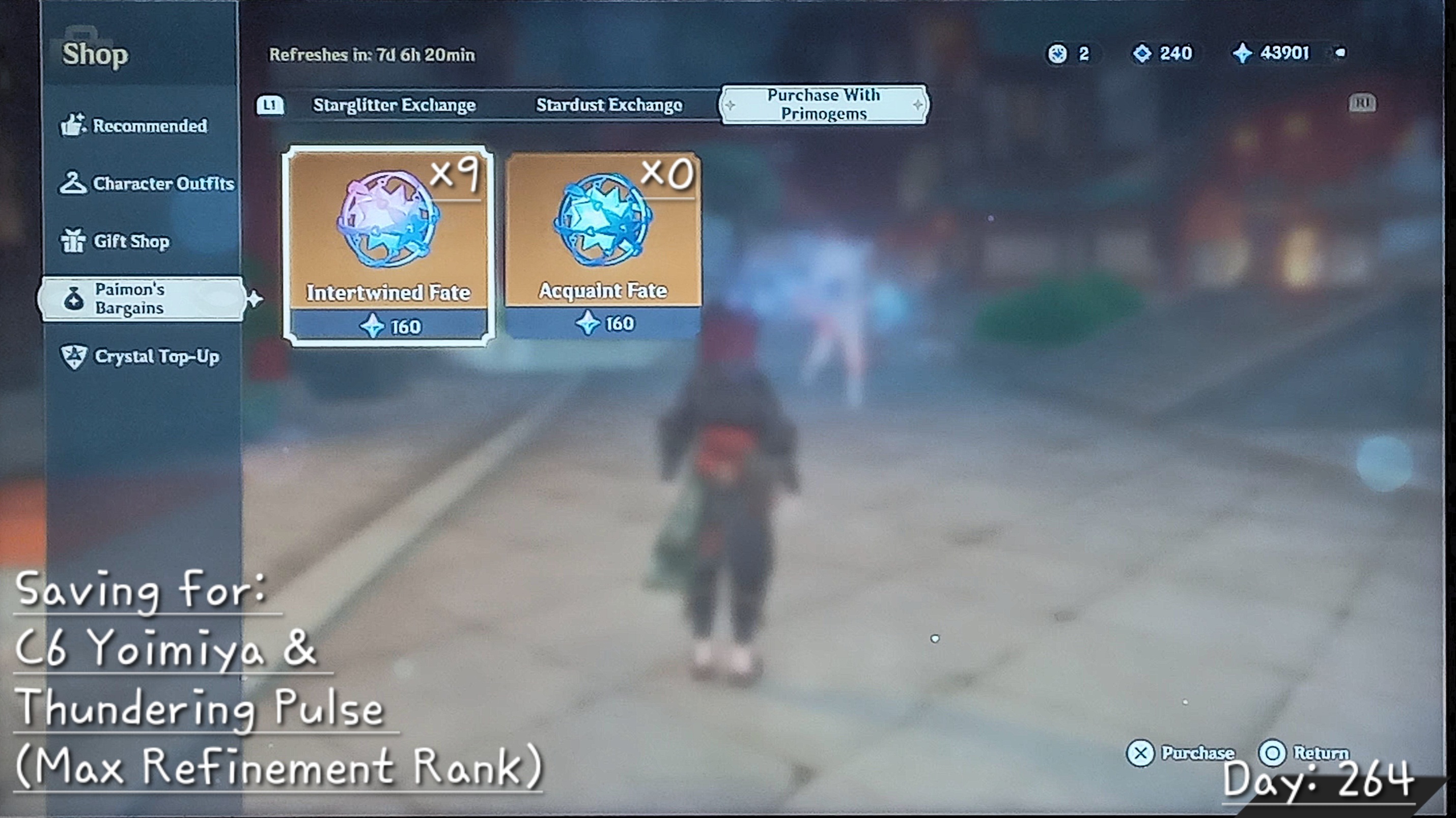 Saving for C6 Yoimiya & Thundering Pulse (Max Refinement Rank) Day: 264 ...
