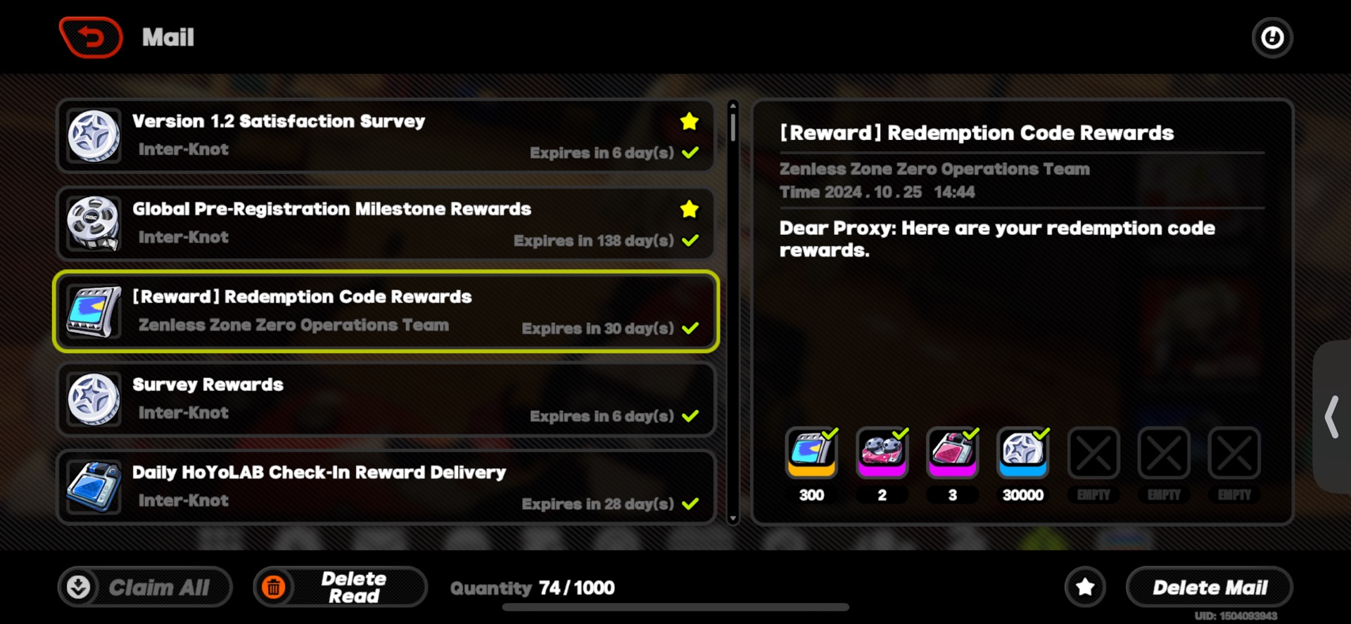 Redemption code for zzz Zenless Zone Zero | HoYoLAB