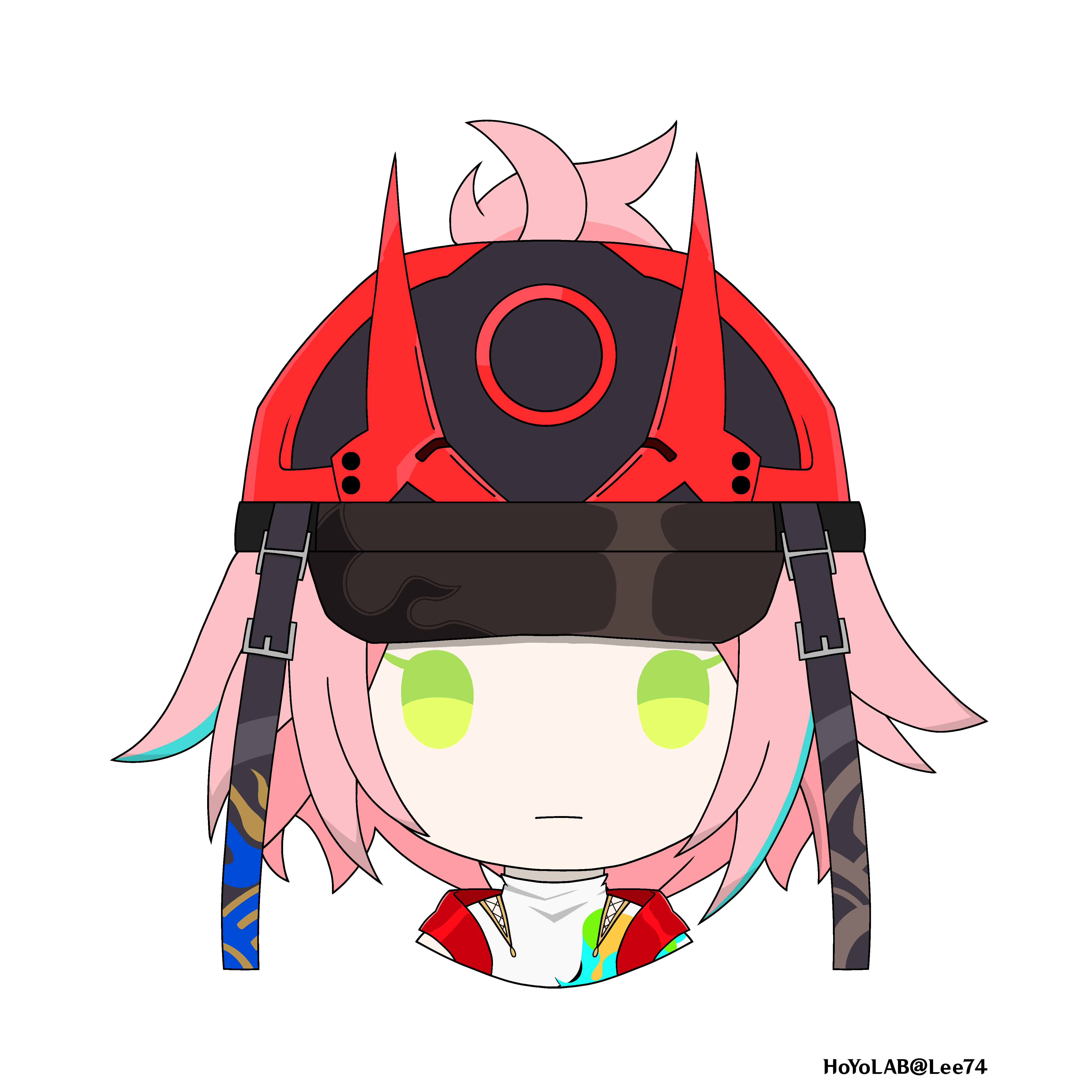 I drew HI3 style Chibi Rappa... Wait a forkin' minute... Honkai: Star ...