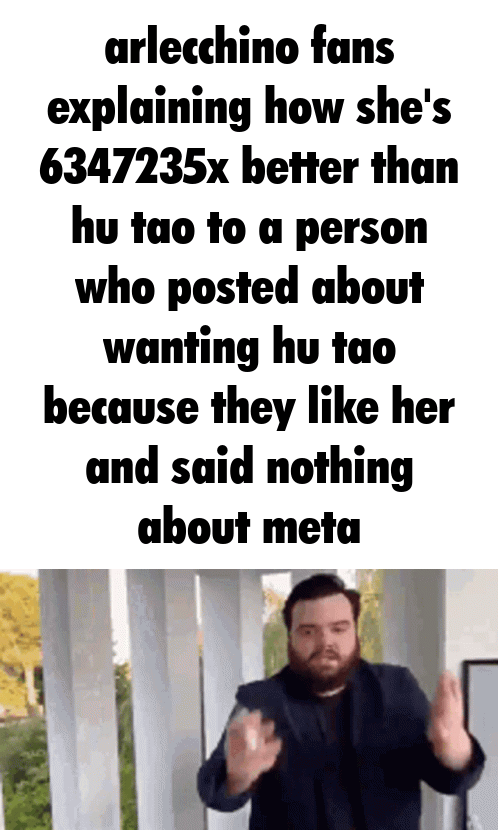 i get wanting to give advice but i don't think the person with a hu tao ...