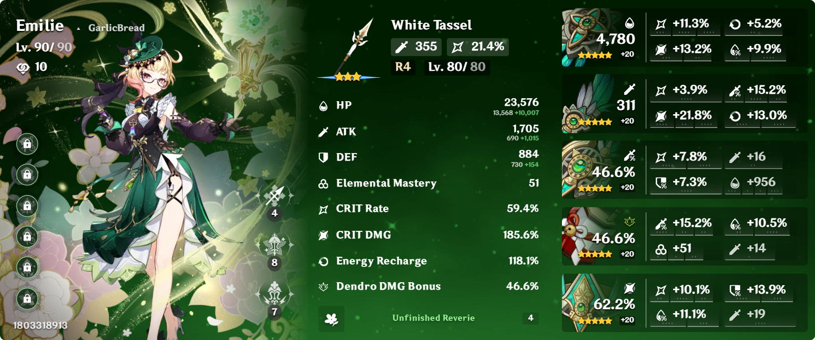 Emilie Build🌱💚 Genshin Impact | HoYoLAB